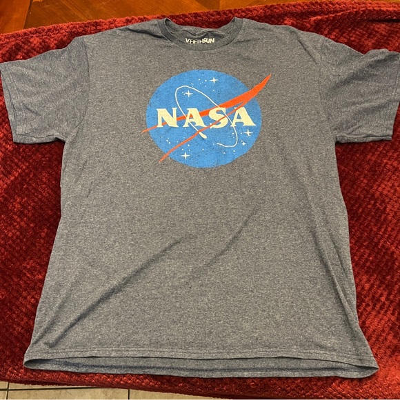 Shirts | Nasa Men Large Logo Blue Shirt | Poshmark